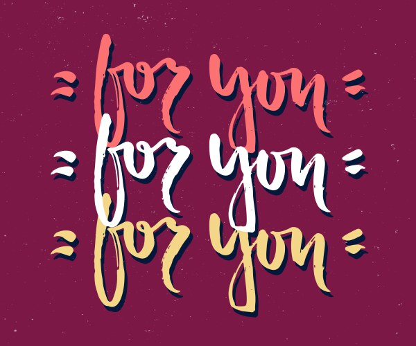 Hand drawn lettering poster Royalty Free Vector Image