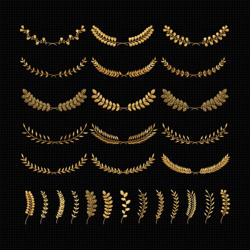 Laurels and wreaths design elements Royalty Free Vector