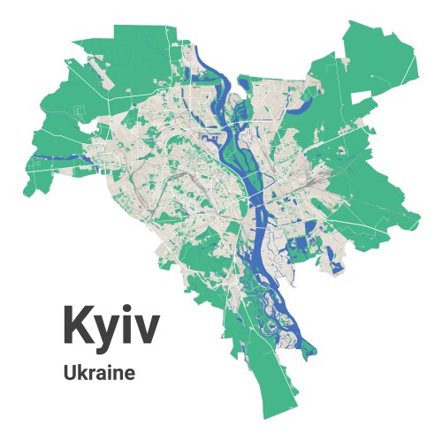 Kiev Map City Vector Images (over 450)
