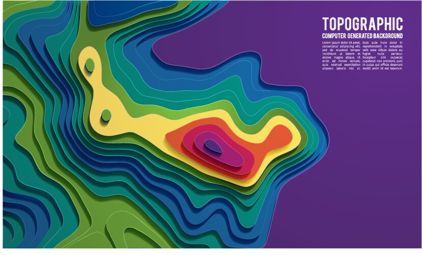 Colorful paper cutout cut banner concept Vector Image