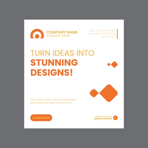 Graphic designing social media post design Vector Image