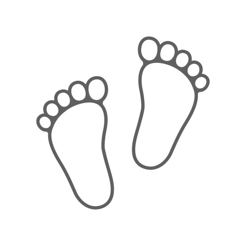 Footprint Clipart Black And White Footsteps Drawing Black White Vector