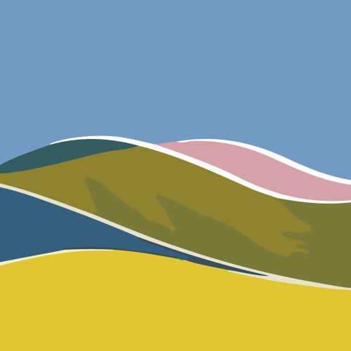 Colorful abstract hills Royalty Free Vector Image
