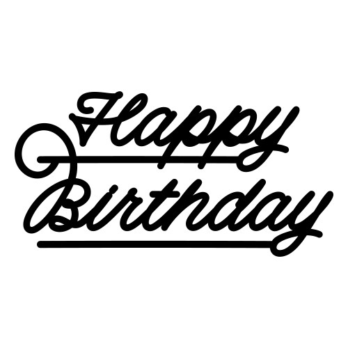Cursive Happy Birthday Vector Images (over 250)