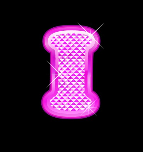 A letter pink bling Royalty Free Vector Image - VectorStock