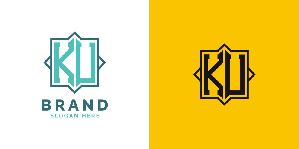 Modern df monogram logo design initial letter Vector Image