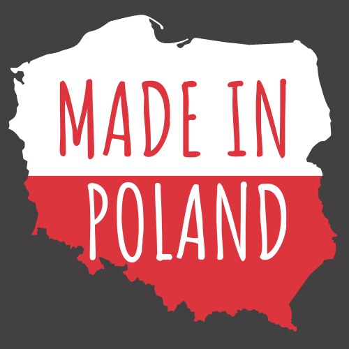 Made in poland sticker label logo Royalty Free Vector Image