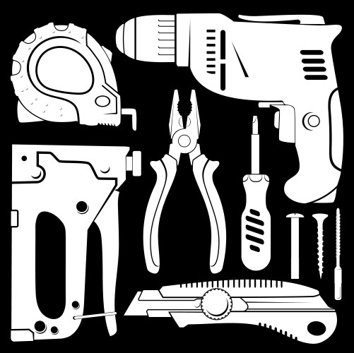 Set tools mobile repair Royalty Free Vector Image