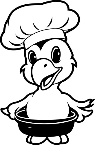 A green crocodile in chefs hat Royalty Free Vector Image