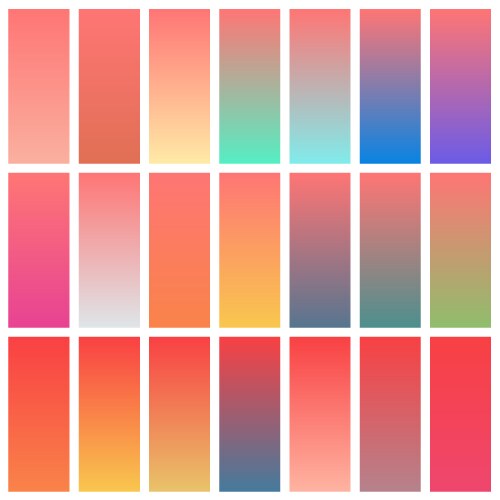 Color gradient of harmony pallet an example Vector Image