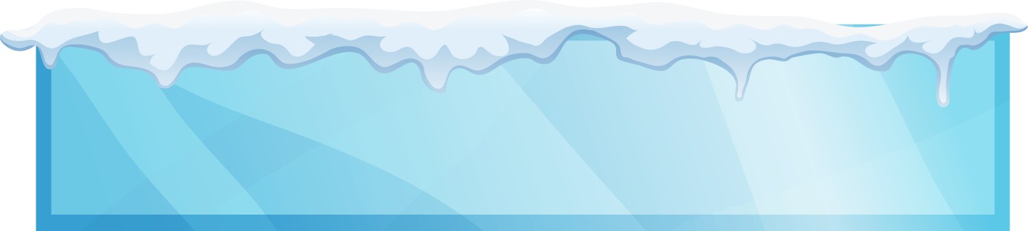 Snowdrift line realistic composition Royalty Free Vector