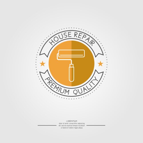 Artist painter labels and icons Royalty Free Vector Image