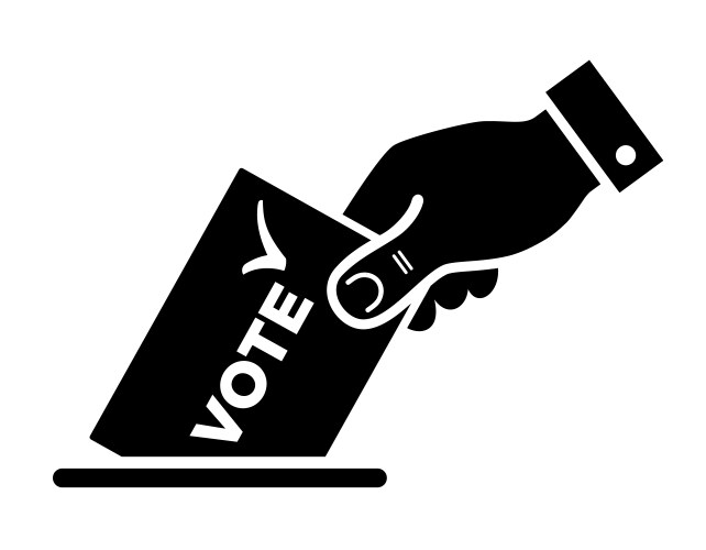 Democratic voting in elections icon Royalty Free Vector