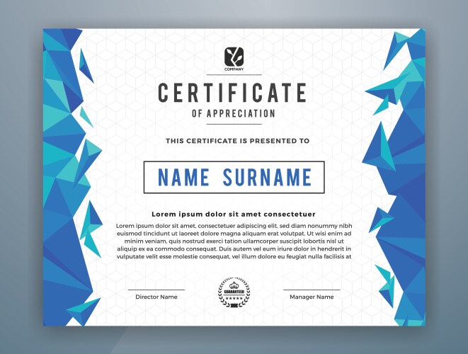 Multipurpose professional certificate template Vector Image