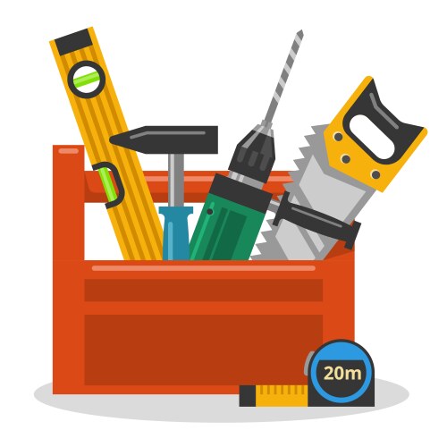 Toolbox with instruments Royalty Free Vector Image