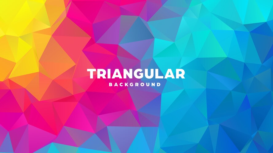 Multi colored triangles background Royalty Free Vector Image