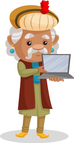 Birbal cartoon character Royalty Free Vector Image