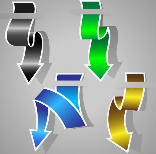 Arrow stickers Royalty Free Vector Image - VectorStock