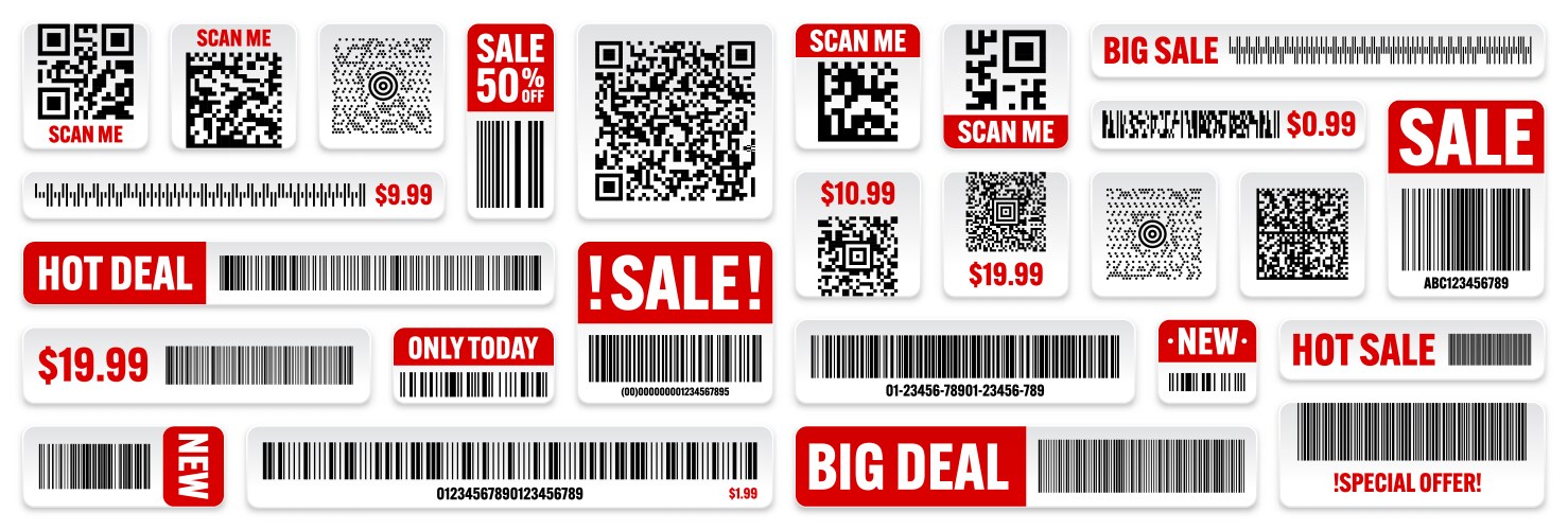 Product cards price tag labels set Royalty Free Vector Image