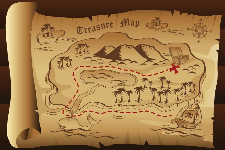 Treasure Map Cartoon Vector Images (over 2,900)