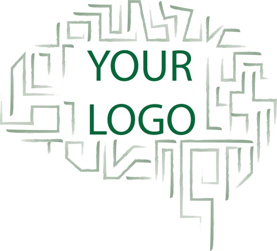 Genius brain logo Royalty Free Vector Image - VectorStock