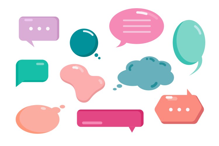 Colorful set different speech bubbles Royalty Free Vector Colorful set different speech bubbles Royalty Free Vector