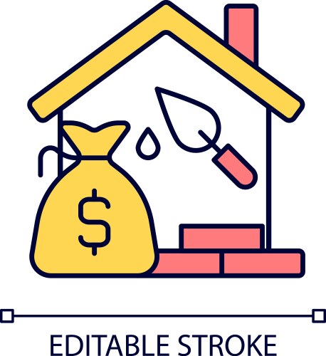 Roof construction simple Royalty Free Vector Image