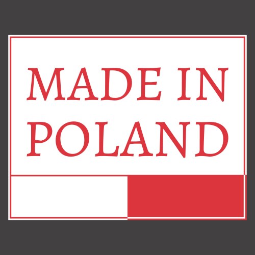 Made in poland sticker label logo Royalty Free Vector Image