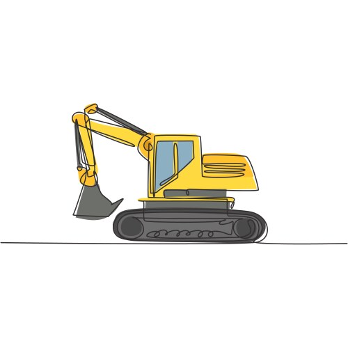 Excavator Royalty Free Vector Image - VectorStock