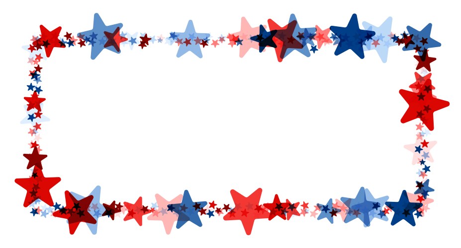 Patriotic star frame Royalty Free Vector Image