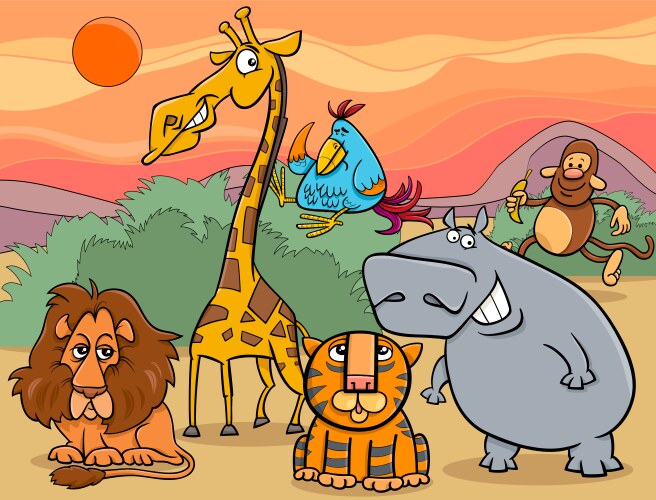 Hippopotamus cartoon character Royalty Free Vector Image