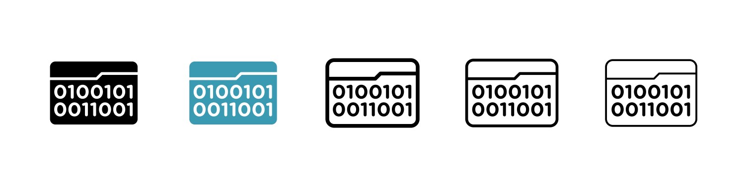 Binary code icon Royalty Free Vector Image - VectorStock