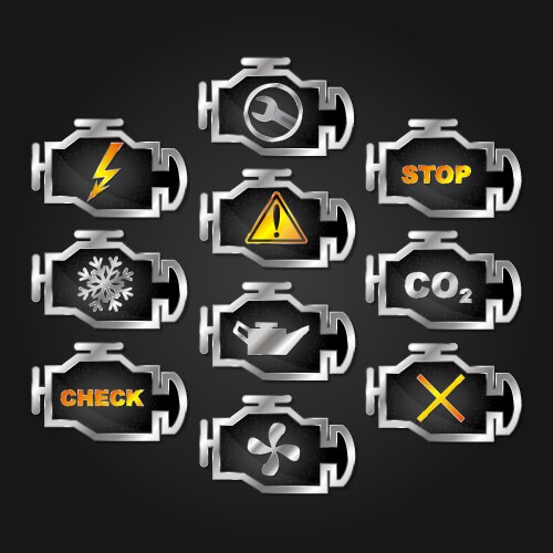 Warning dashboard car icon engine oil level Vector Image