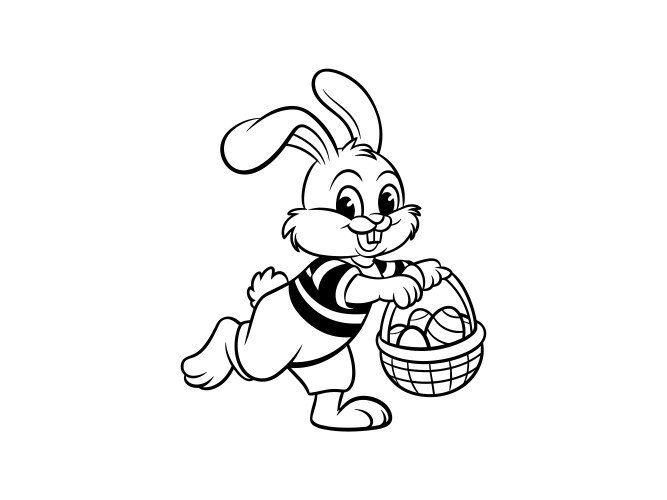 Rabbit Clipart Black and White Vector Images (over 1,100)