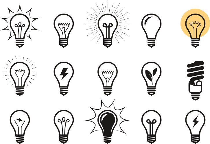 Bulb Clipart Black And White Vector Illustration Of Light Bulb Icon