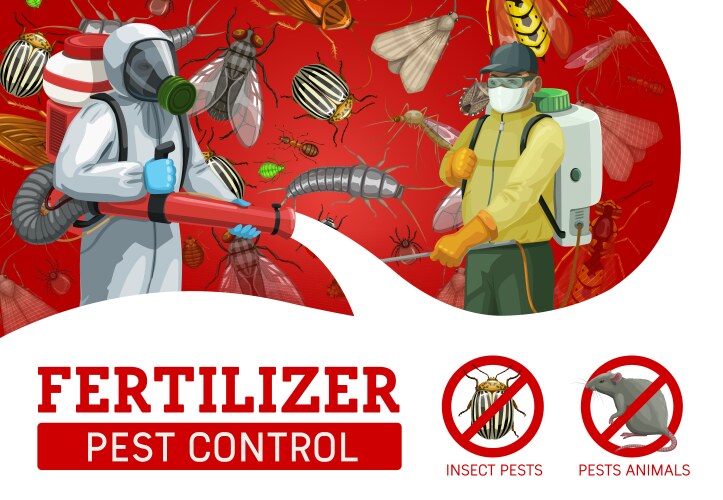 Mosquito and pest control banner Royalty Free Vector Image
