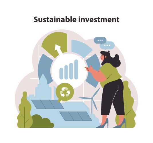 Green bonds concept investment in environmental Vector Image