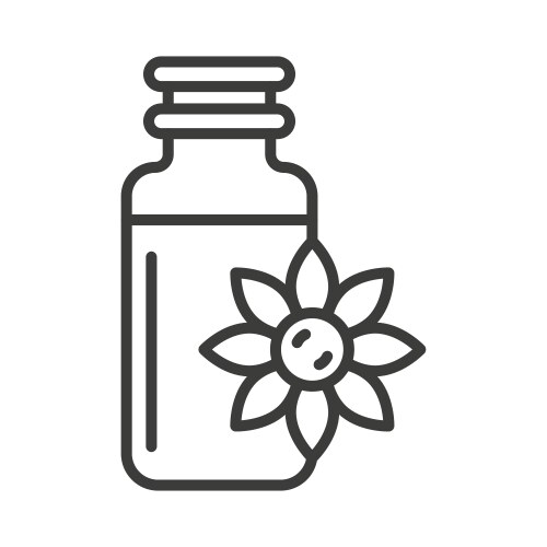 Bach flowers icon set bloom oil symbol Royalty Free Vector