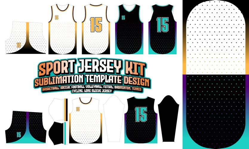 Jersey design apparel sublimation layout 319 Vector Image