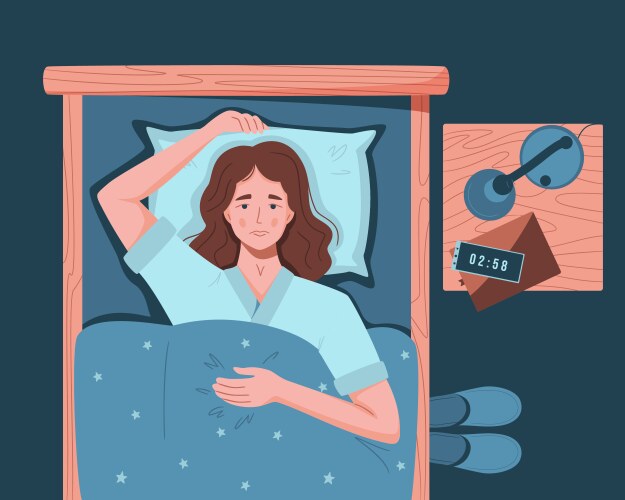 Insomnia causes big set reasons Royalty Free Vector Image