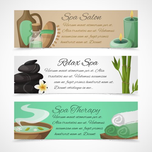 Realistic spa posters salon wellness Royalty Free Vector