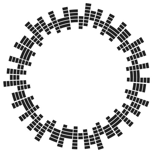 Circle music soundwave circular equalizer round Vector Image