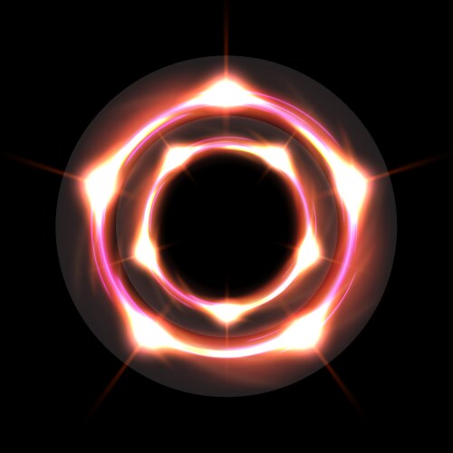 Abstract glowing circle elegant illuminated light Vector Image