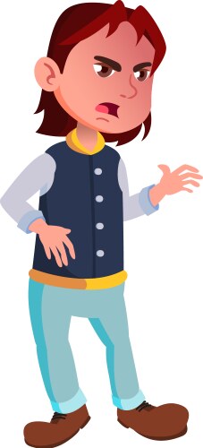 Angry boy screaming on baseball player Royalty Free Vector