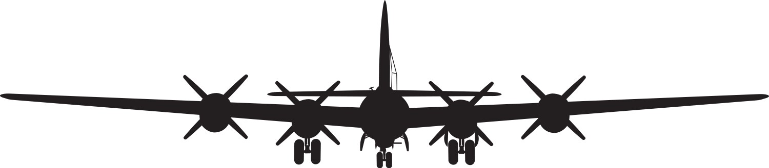 B-29 Superfortress Silhouette Royalty Free Vector Image