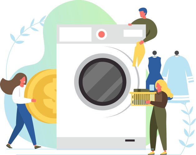 Laundry room equipment for wash and dry clothes Vector Image