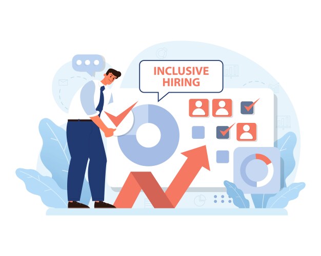 Modern hr approach flat Royalty Free Vector Image