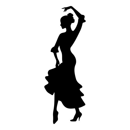 Riverdance silhouette Royalty Free Vector Image