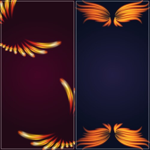 Bird fire wings fantasy feather burning fly Vector Image