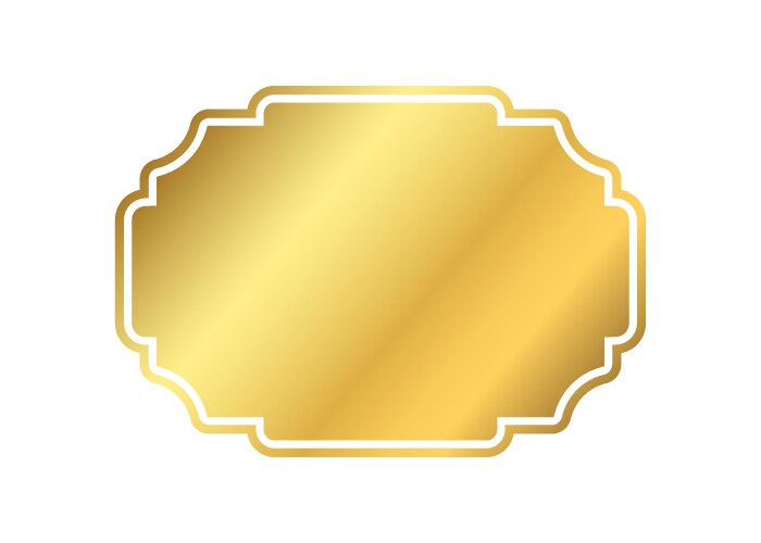 Gold frame beautiful simple golden design Vector Image